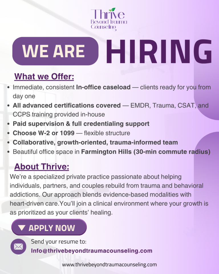 Work with us - Thrive Beyond Trauma